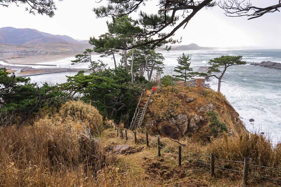 Coastal scenery and hiking trails in western Japan