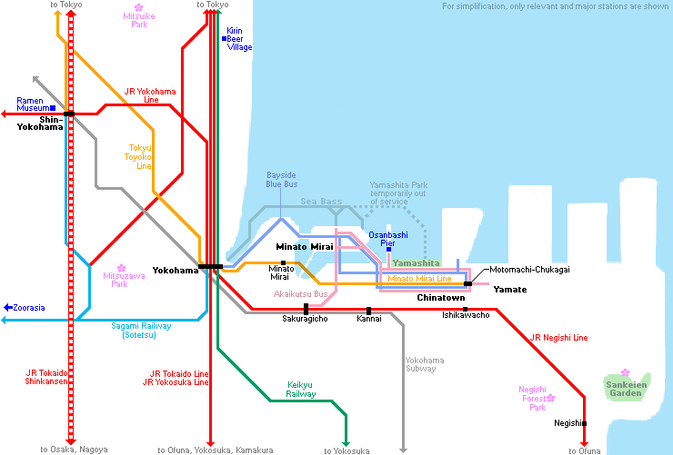 How to get to and around Yokohama: Access, Transportation and Orientation
