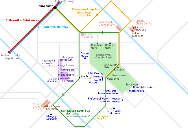 Takayama to Kanazawa: How to get to and around Kanazawa - Access ...